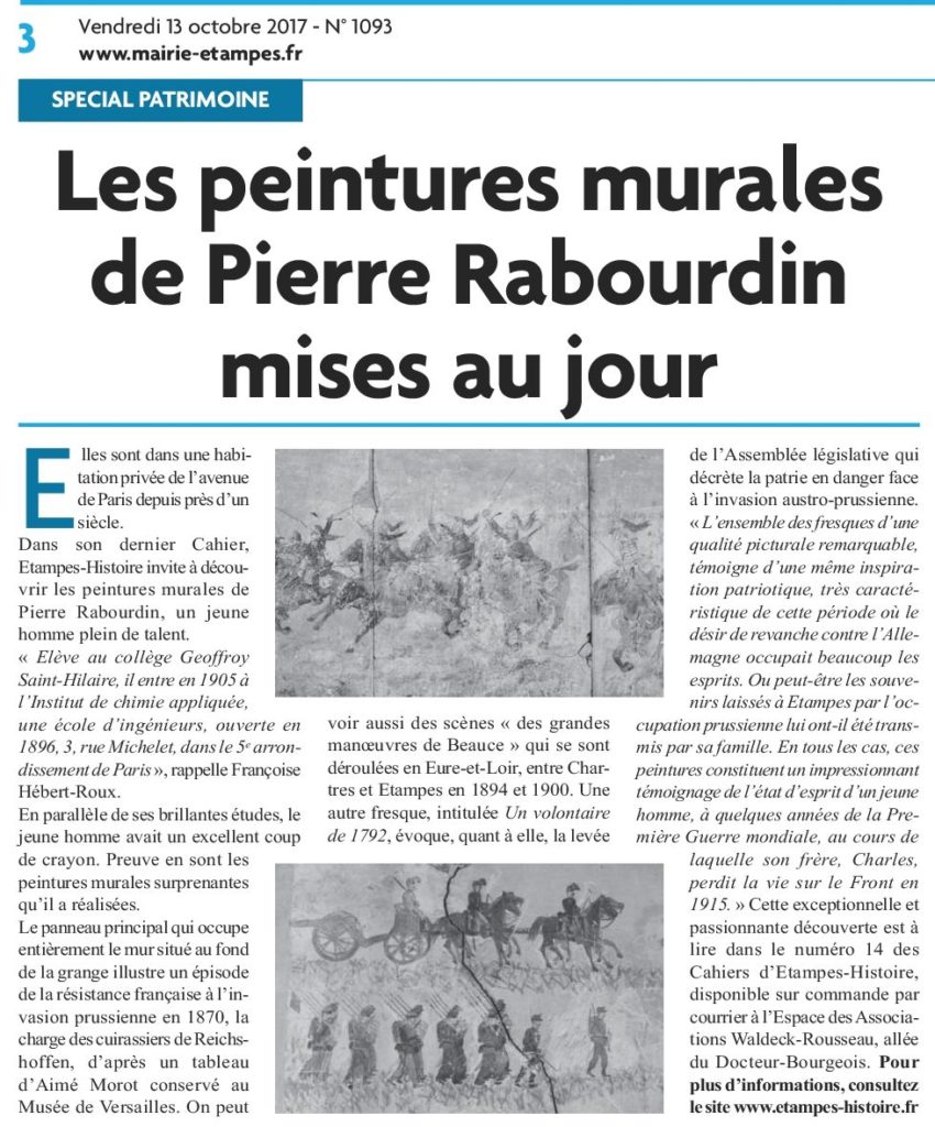 Les peintures murales de Pierre Rabourdin mises à jour. – Association ...